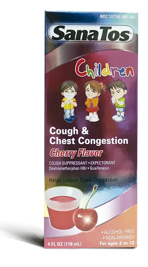 Sanatos for Children Cough and Congestion Cherry 4oz – Vas al Super